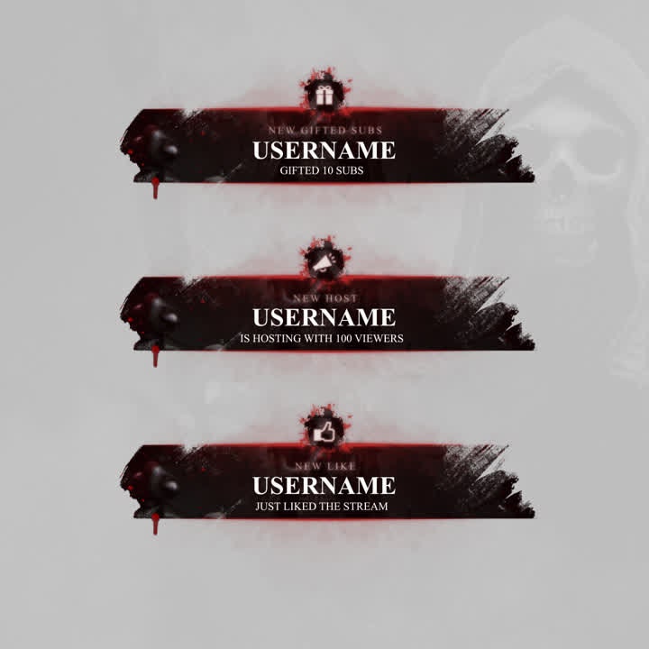 Horror Animated Stream/twitch Overlays Pack | Horror Aesthetic Streamer ...