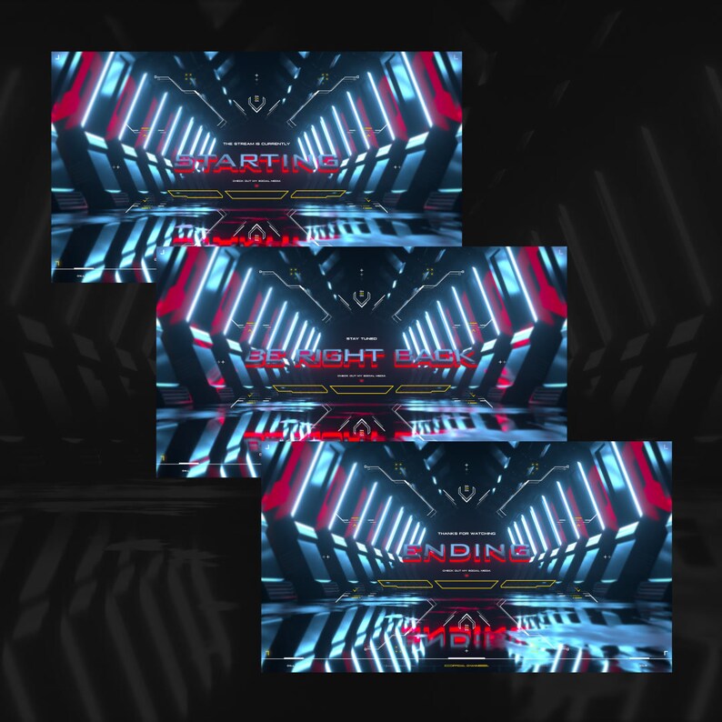 Futuristic Animated Stream/twitch Overlay Pack | Sci-fi/futuristic ...