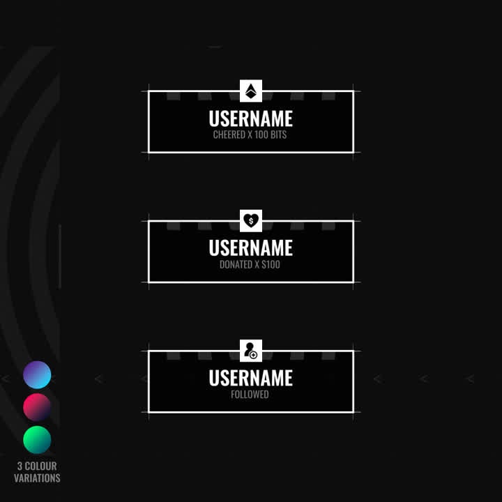 Grid Animated Stream/twitch Overlays | Modern/clean/abstract Stream ...