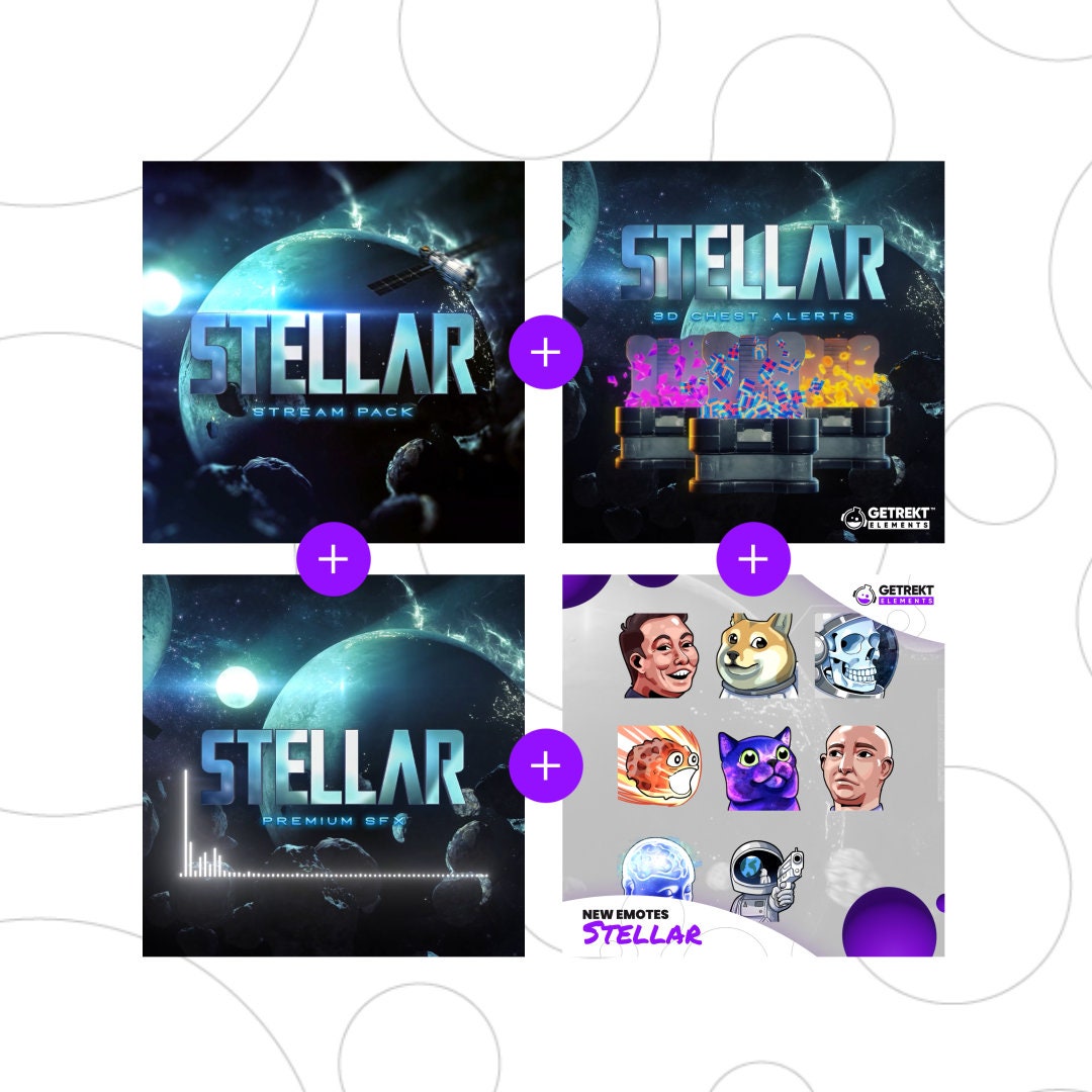 Stellar Animated Stream/twitch Overlays Ultimate Bundle | Space/sci-fi ...