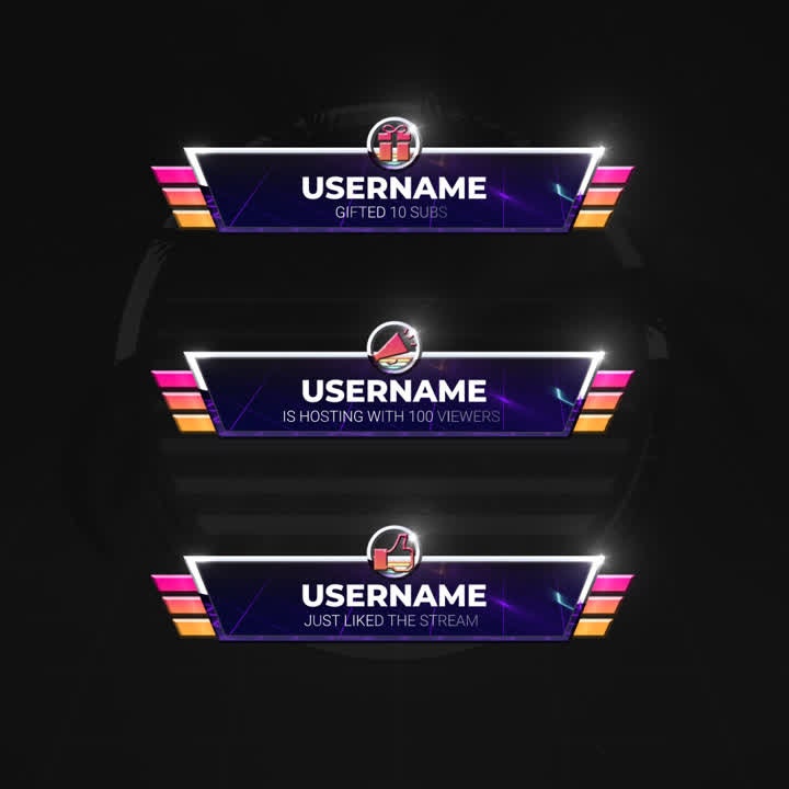Hyperchrome Animated Stream/twitch Overlays Pack Synthwave Streamer Package Alerts, Webcam ...