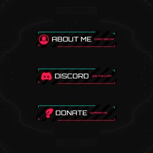 HUD Animated Stream/twitch Overlays Pack | Technology/hud Streamer Pack ...