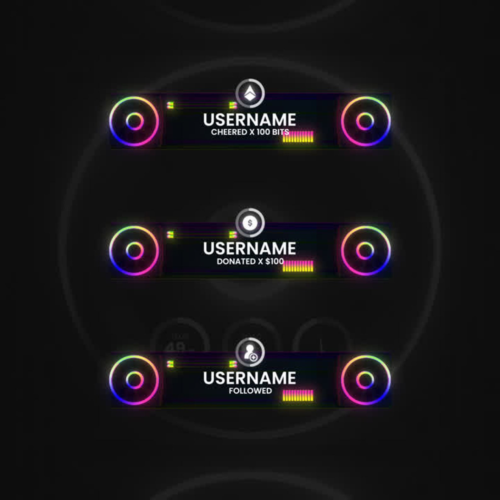 RGB Animated Stream/twitch Overlays Pack | Technology/rgb Streamer Pack ...