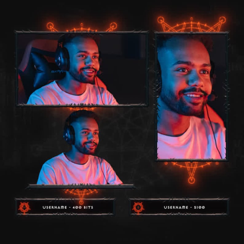 Hellfire Animated Stream/twitch Overlays Pack | Diablo Inspired Streamer Package | Alerts ...
