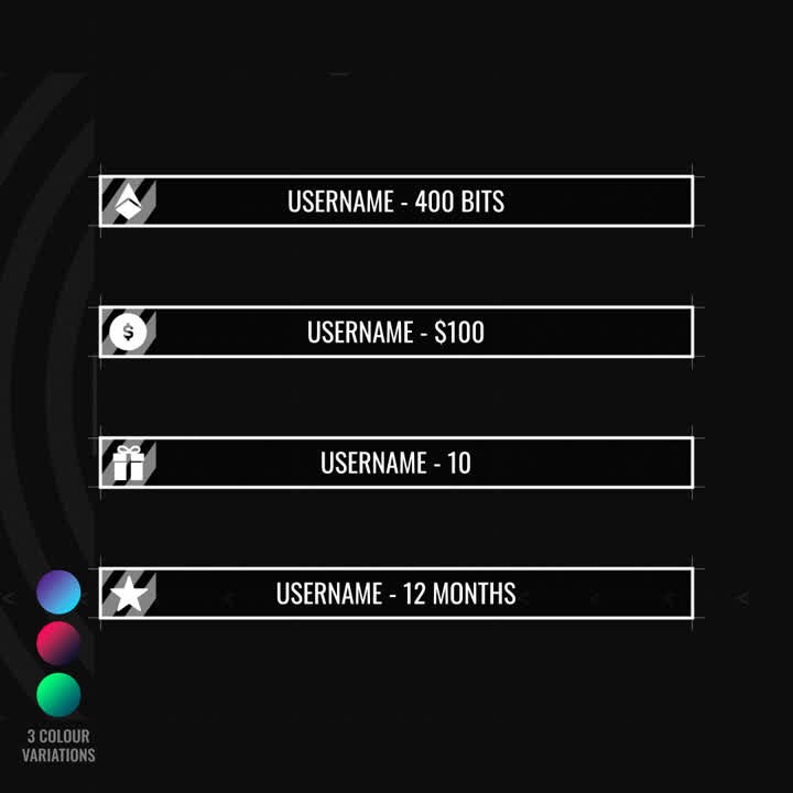 Grid Animated Stream/twitch Overlays | Modern/clean/abstract Stream ...