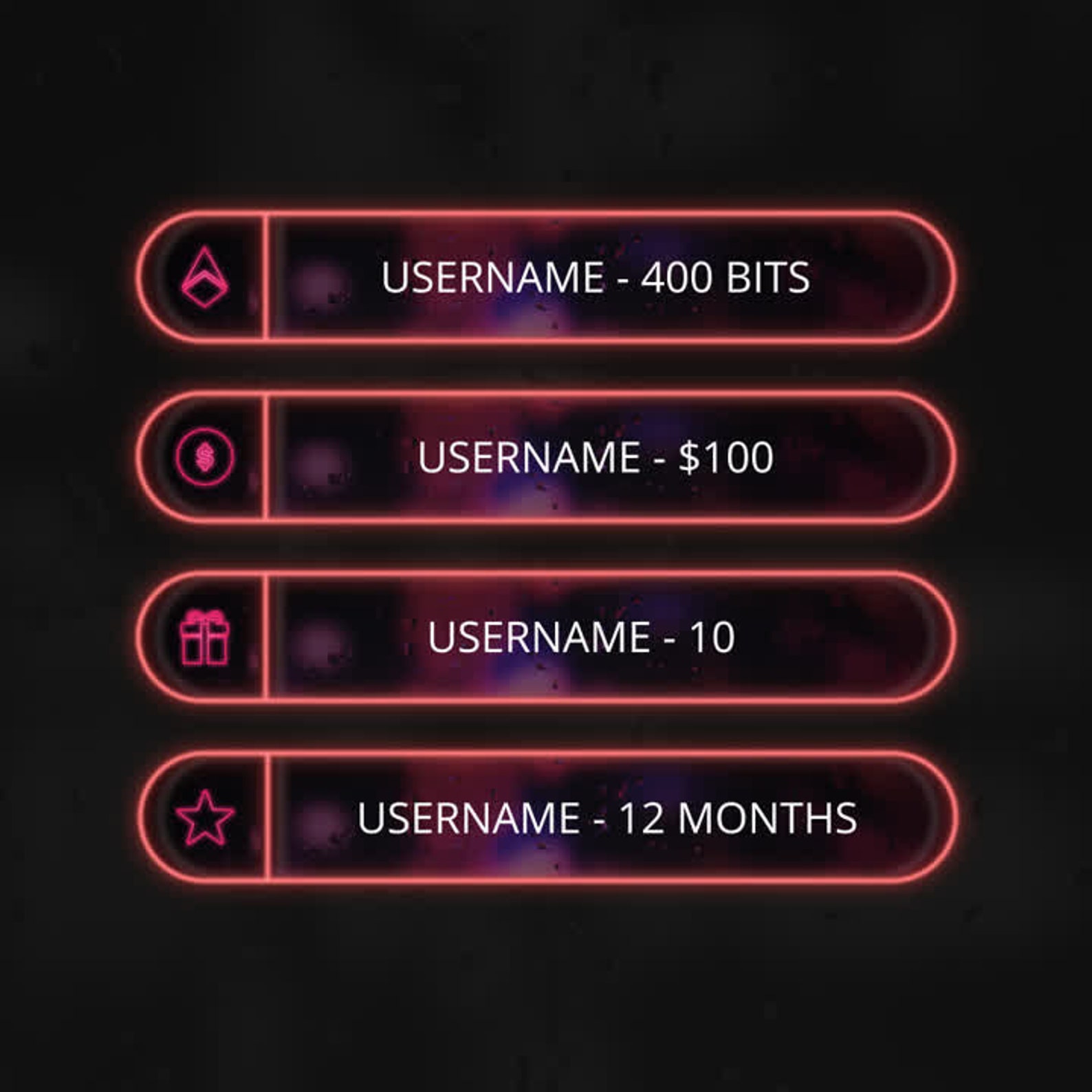 Neon Animated Stream/twitch Overlays Pack | Lo-fi/neon Streamer Package ...