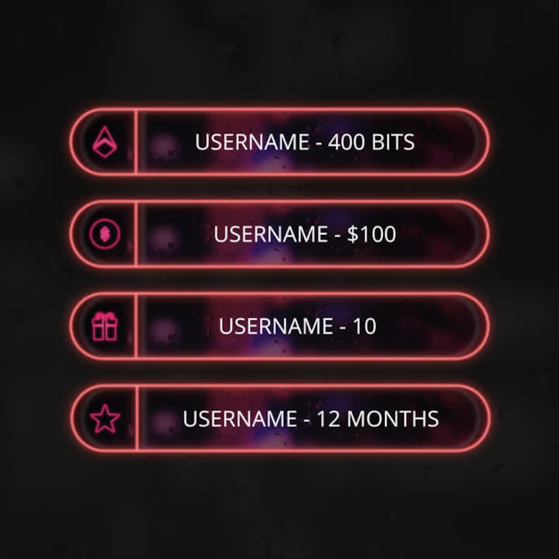 Neon Animated Stream/twitch Overlays Pack | Lo-fi/neon Streamer Package ...