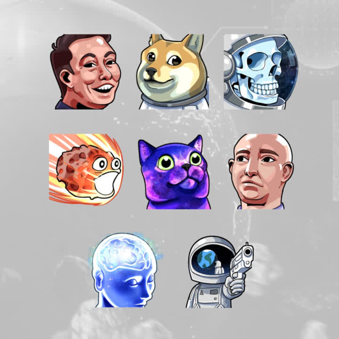 Stellar Twitch Emotes | Space/sci-fi/futuristic Emotes | Formatted for ...