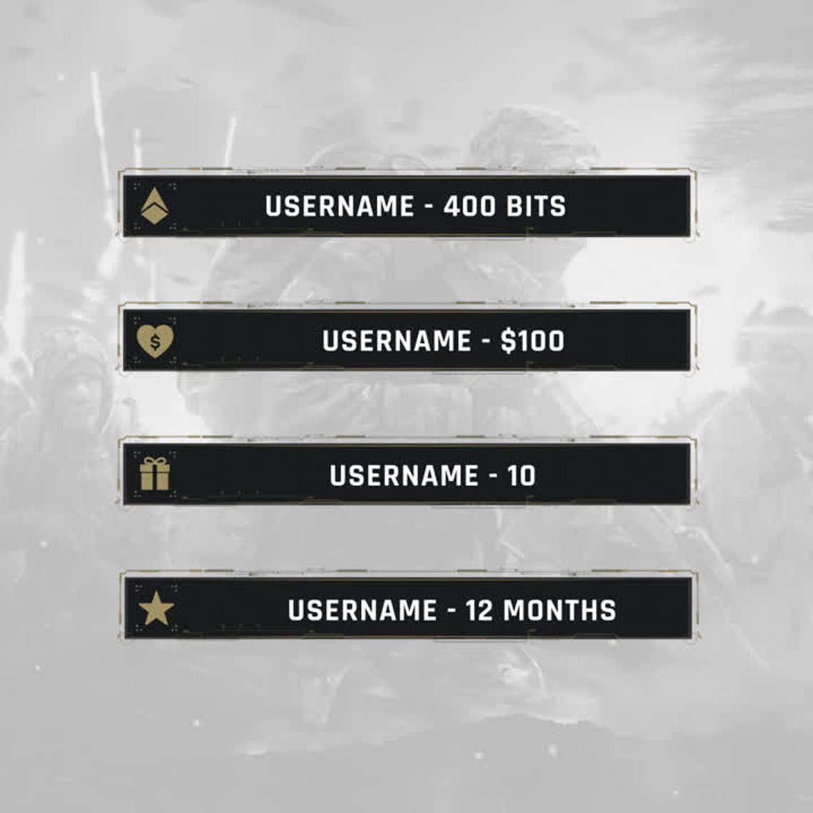 Warfare Animated Stream/twitch Overlays Pack | Call of Duty Streamer ...