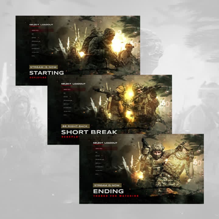 Warfare Ultimate Stream/twitch Overlays Bundle | Fps/military Streamer ...