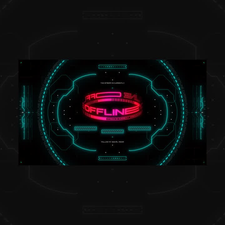 HUD Animated Stream/twitch Overlays Pack | Technology/hud Streamer Pack ...