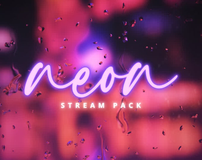 Neon Animated Stream/twitch Overlays Pack Lo-fi/neon Streamer Package ...