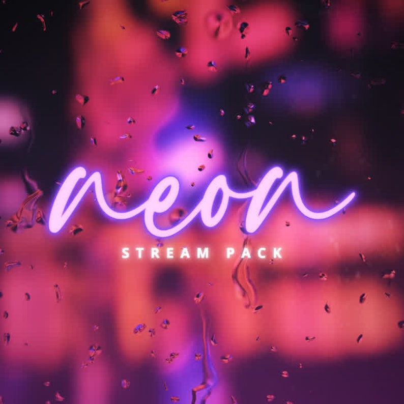 Animierter Neon Twitch Overlays Pack | Lo-fi/Neon Streamer Paket ...