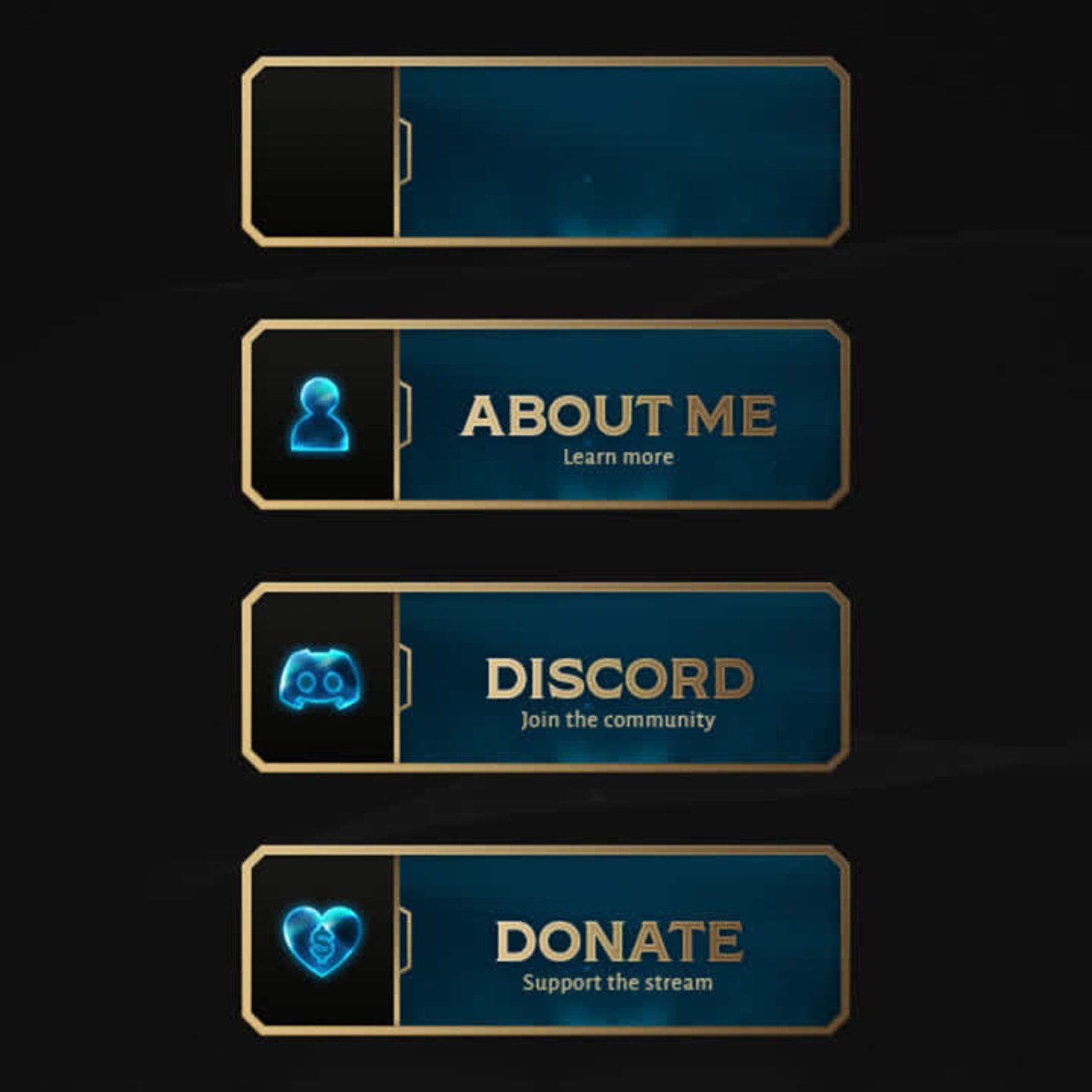 Hexrift Animated Stream/twitch Overlays Pack | MMO Stream Package ...