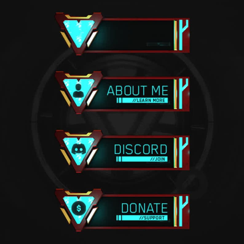 Reactor Animated Stream/twitch Overlays Pack | Robot/armor Streamer ...