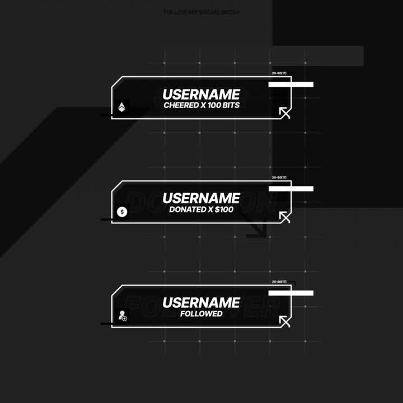 Modern Glitch Animated Stream/twitch Overlays | Modern/glitch Stream ...