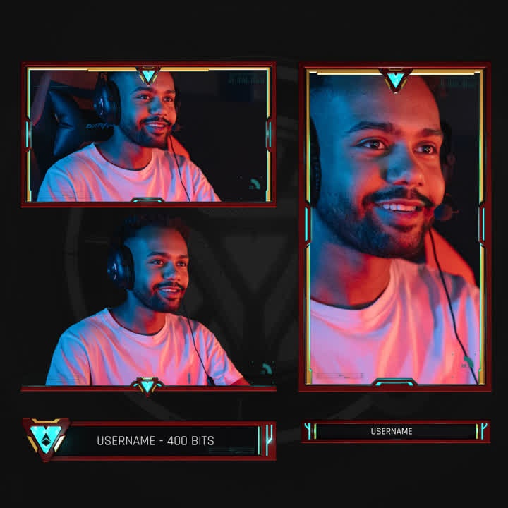 Reactor Animated Stream/twitch Overlays Pack | Robot/armor Streamer ...