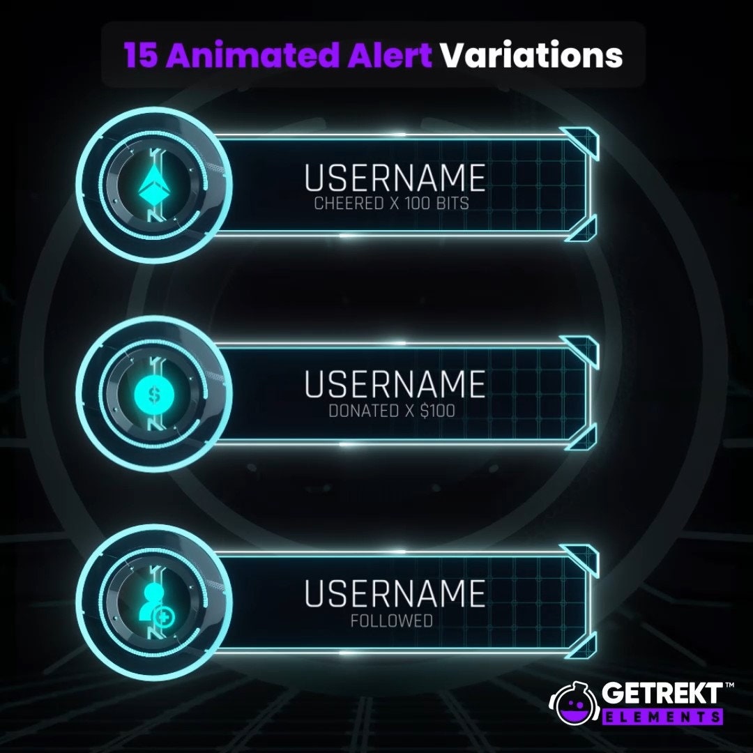TRN Animated Stream/twitch Overlay Pack | Sci-fi/futuristic Stream Pack ...
