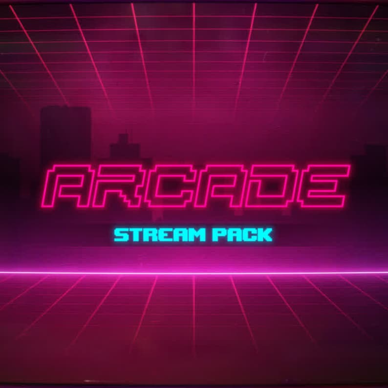 Arcade Animated Stream/twitch Overlays Pack | Retro Gaming Streamer ...