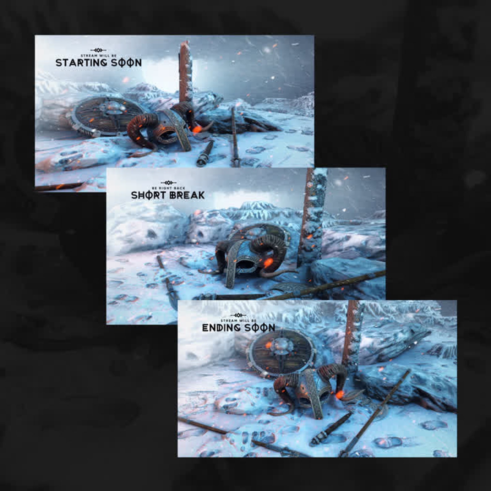 Ragnar Animated Stream/twitch Overlays Pack | Viking/norse Streamer ...