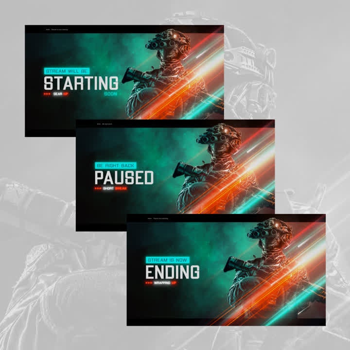 Battlezone Animated Stream/twitch Overlay Pack Battlefield/military ...