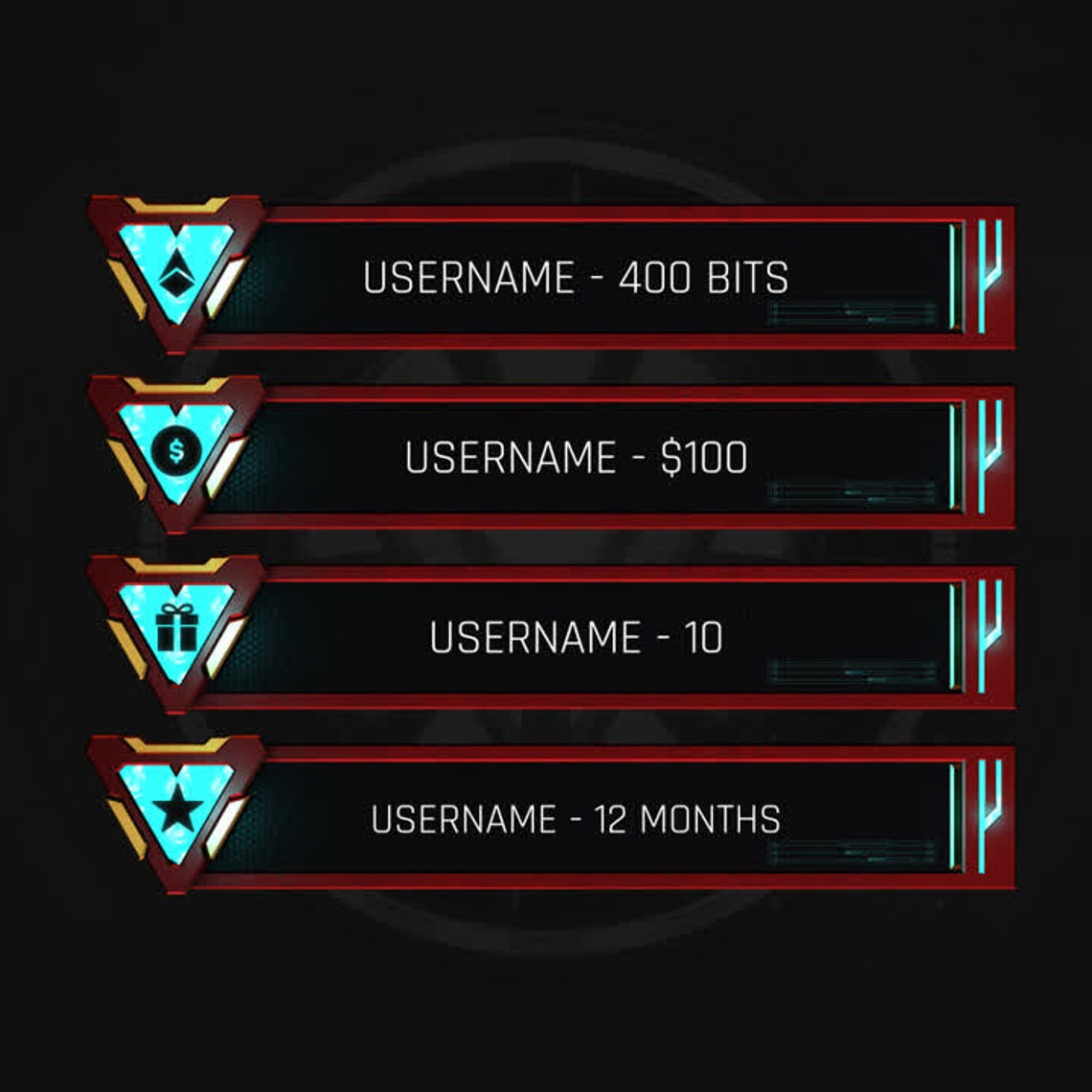 Reactor Animated Stream/twitch Overlays Pack | Robot/armor Streamer ...