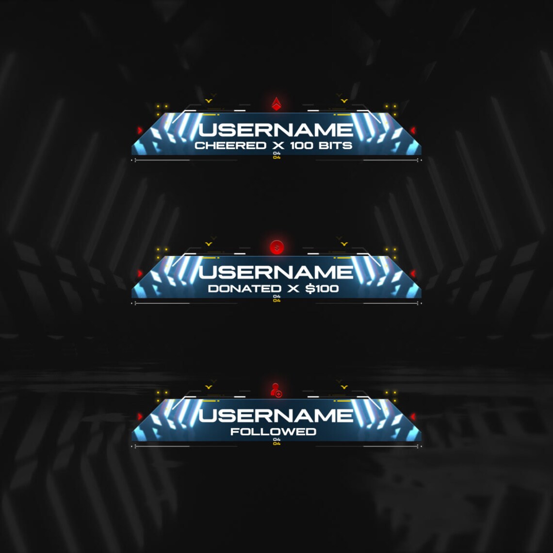 Futuristic Animated Stream/twitch Overlay Pack | Sci-fi/futuristic ...