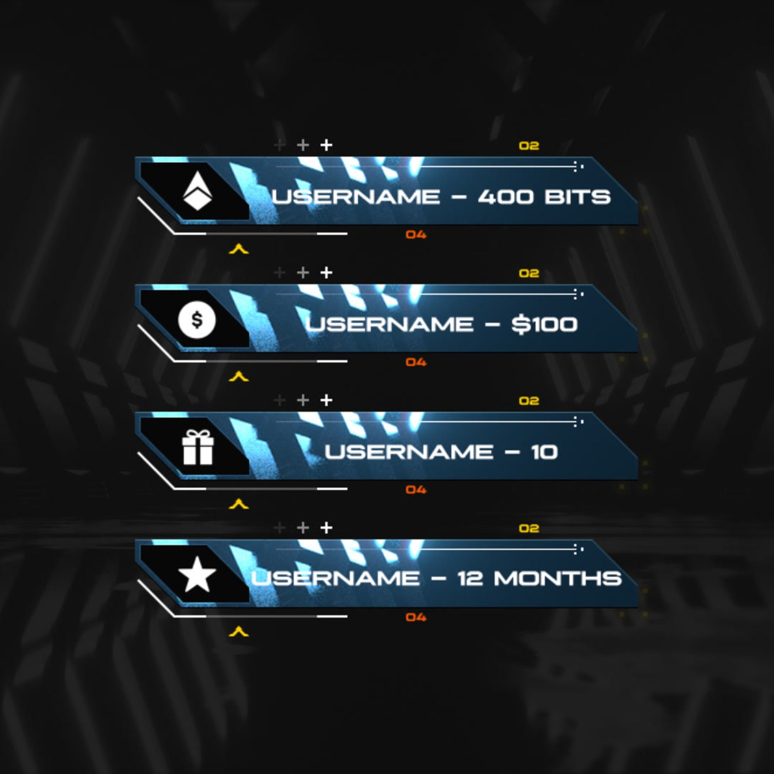 Futuristic Animated Stream/twitch Overlay Pack | Sci-fi/futuristic ...