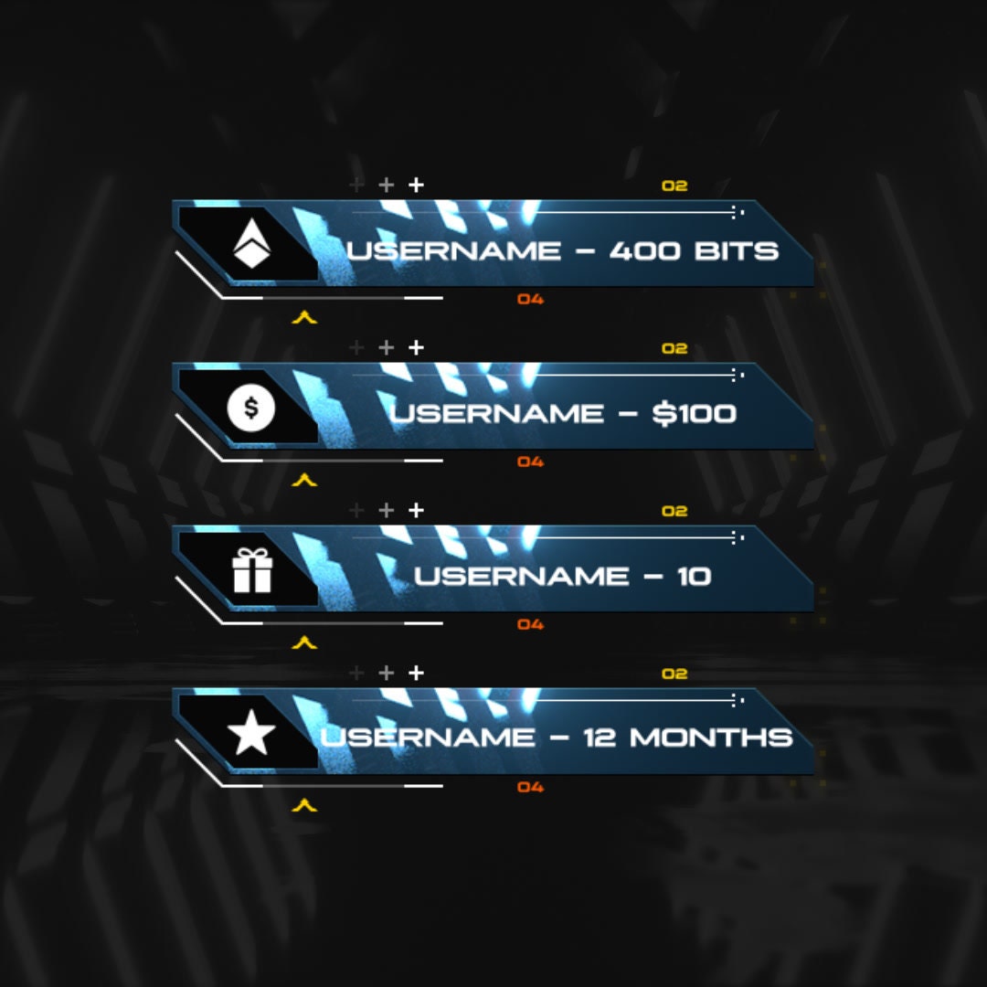 Futuristic Animated Stream/twitch Overlay Pack | Sci-fi/futuristic ...