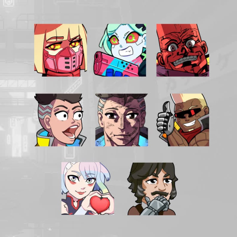 Neo Pixel Twitch Emotes Pixel Art/anime/edgerunner Emotes Formatted for ...