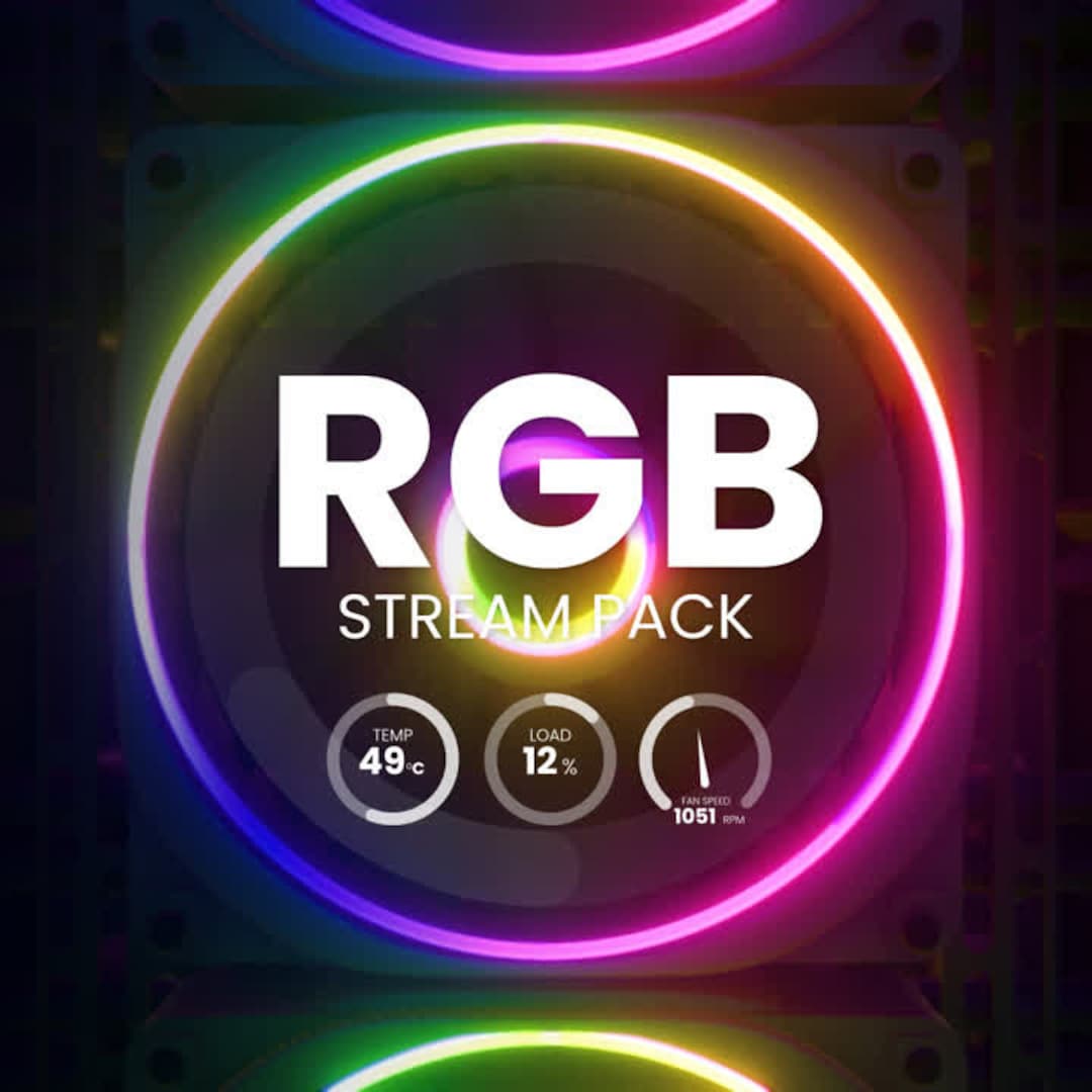 RGB Animated Stream/twitch Overlays Pack | Technology/rgb Streamer Pack ...