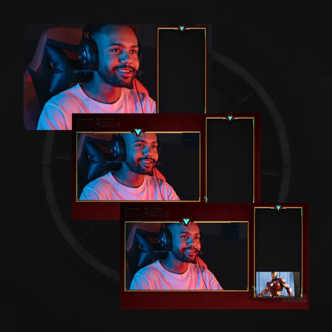 Reactor Animated Stream/twitch Overlays Pack | Robot/armor Streamer ...