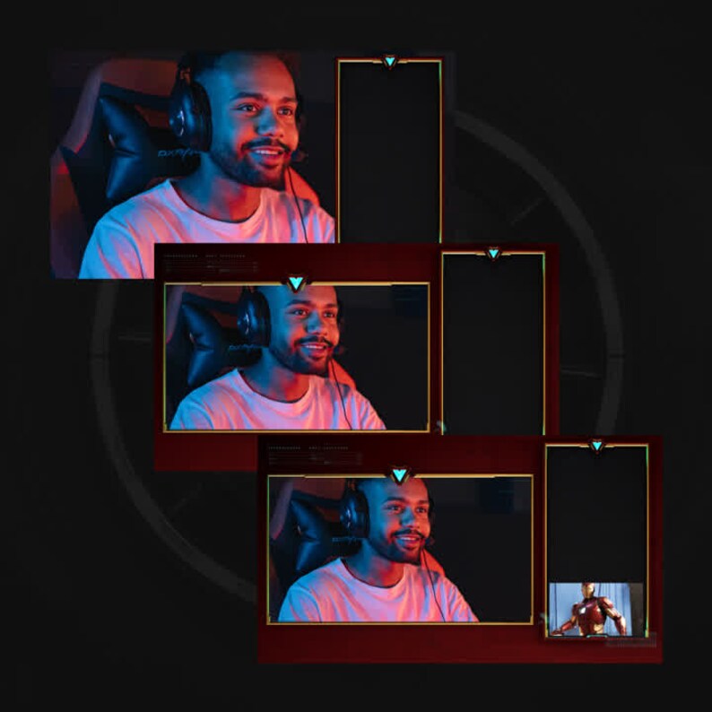 Reactor Animated Stream/twitch Overlays Pack | Robot/armor Streamer ...