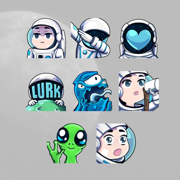 Animated Space Emotes - Etsy