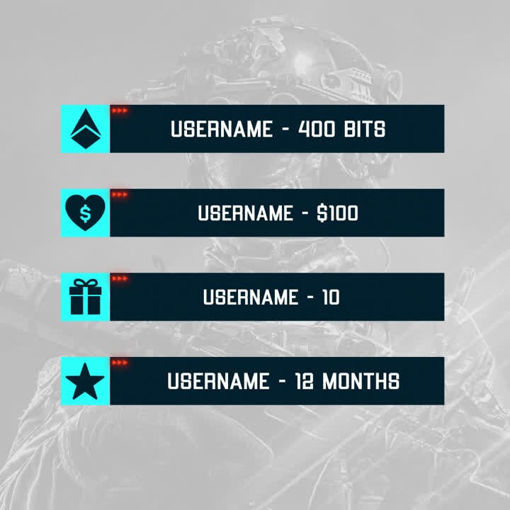 Battlezone Animated Stream/twitch Overlay Pack Battlefield/military ...