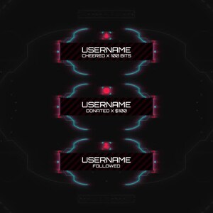 HUD Animated Stream/twitch Overlays Pack | Technology/hud Streamer Pack ...