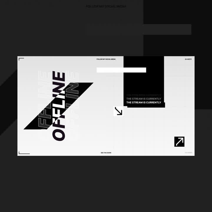 Modern Glitch Animated Stream/twitch Overlays | Modern/glitch Stream ...