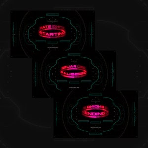 HUD Animated Stream/twitch Overlays Pack | Technology/hud Streamer Pack ...