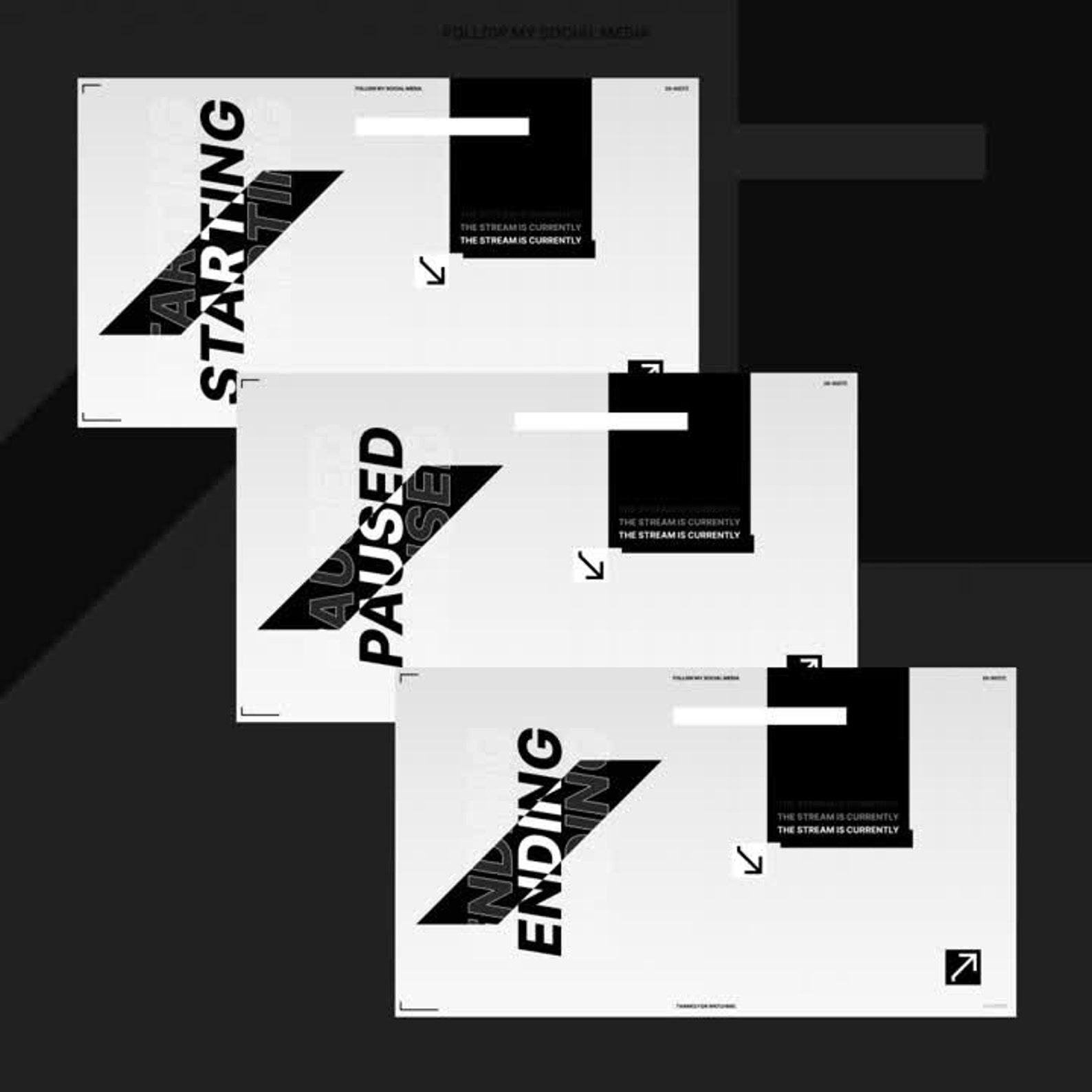 Modern Glitch Animated Stream/twitch Overlays | Modern/glitch Stream ...