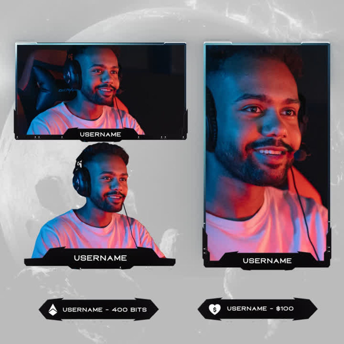 Stellar Animated Stream/twitch Overlays Pack | Space/sci-fi Streamer ...