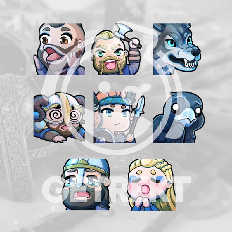 Ragnar Twitch Emotes | Viking/norse/medieval Emotes | Seasonal Emotes ...
