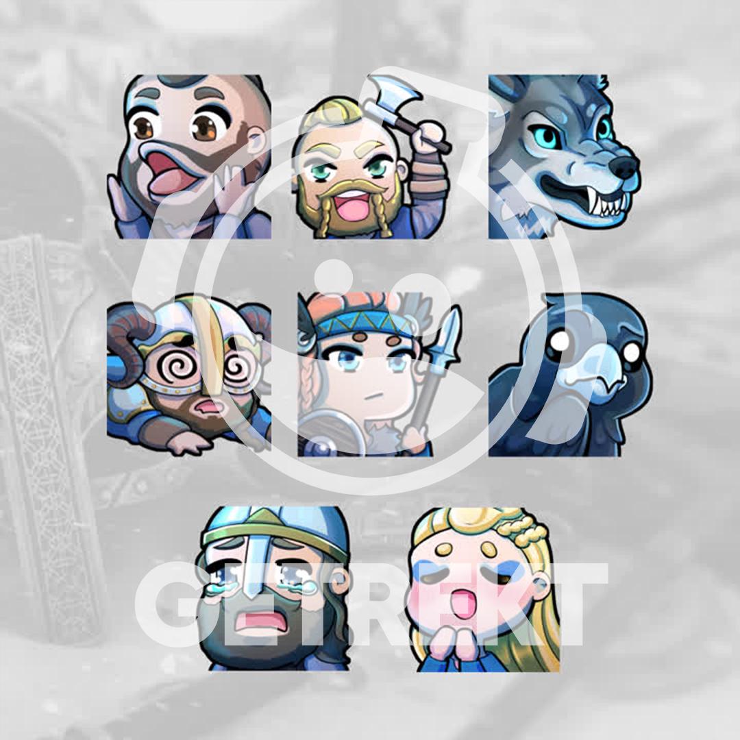 Ragnar Twitch Emotes | Viking/norse/medieval Emotes | Seasonal Emotes ...