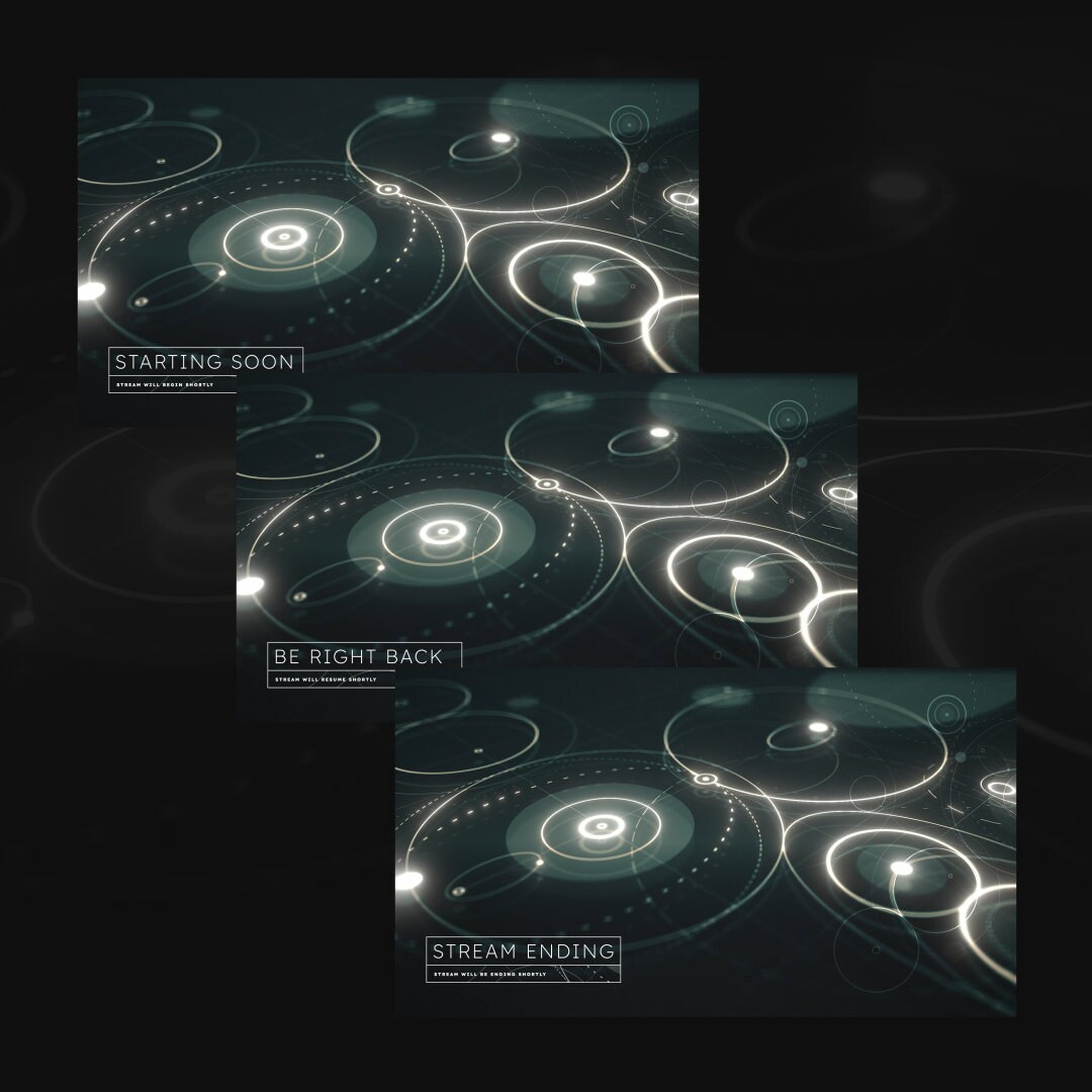 Light Rings Animated Stream/twitch Overlays Pack | Space/sci-fi ...