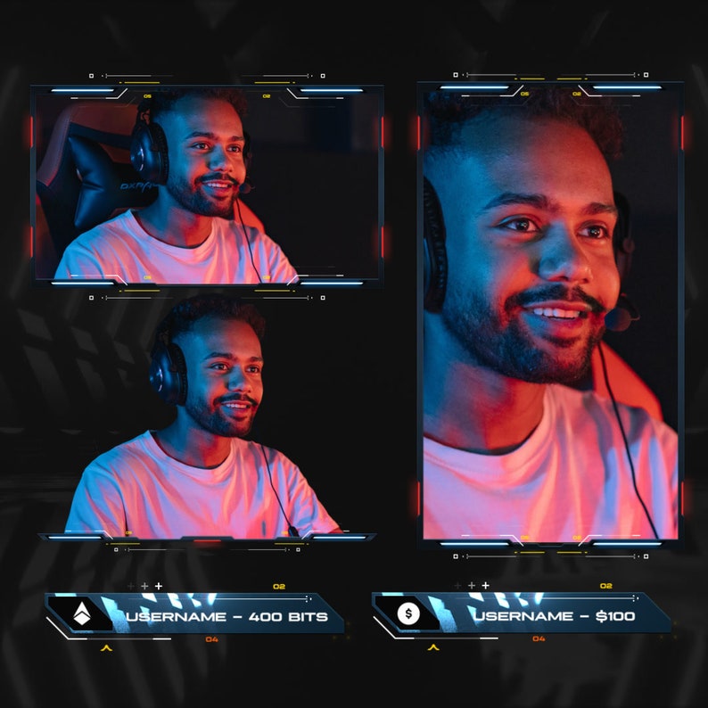 Futuristic Animated Stream/twitch Overlay Pack | Sci-fi/futuristic ...