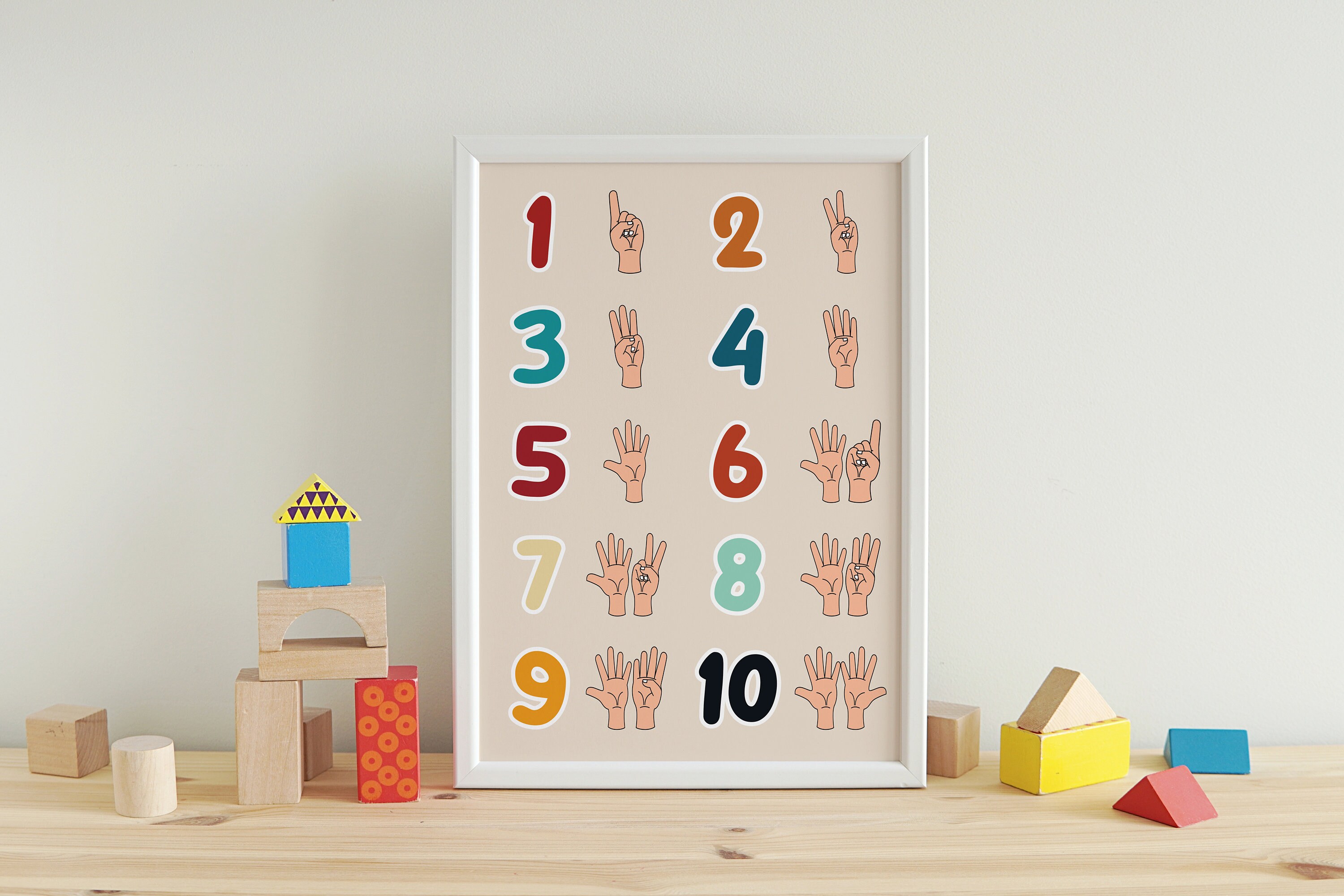 Educational Alphabet and Numbers Printable Poster, Wall Art Print, Set ...