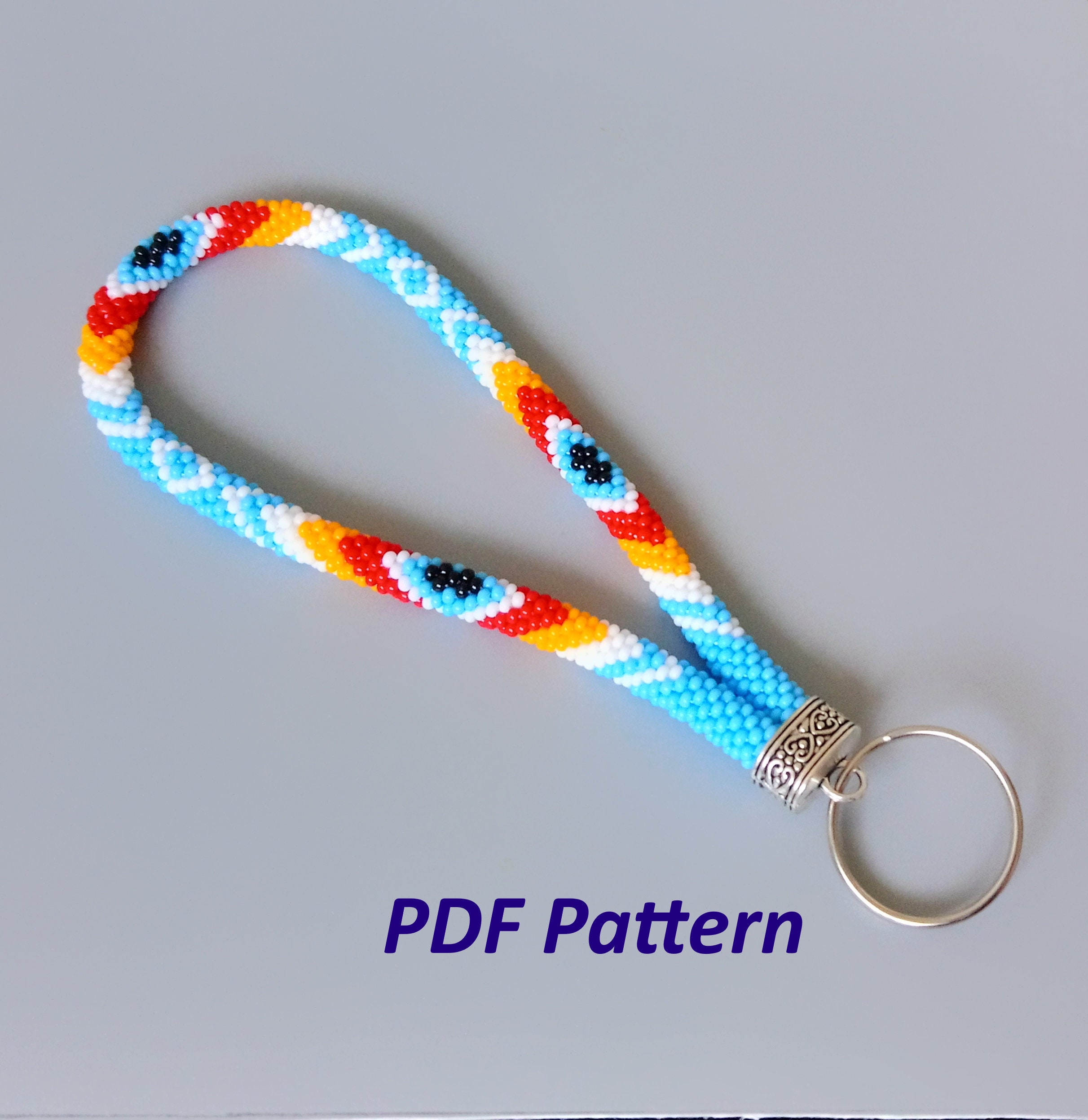 Beaded CROCHET Wristlet Keychain Pattern: Native American Style (PDF ...