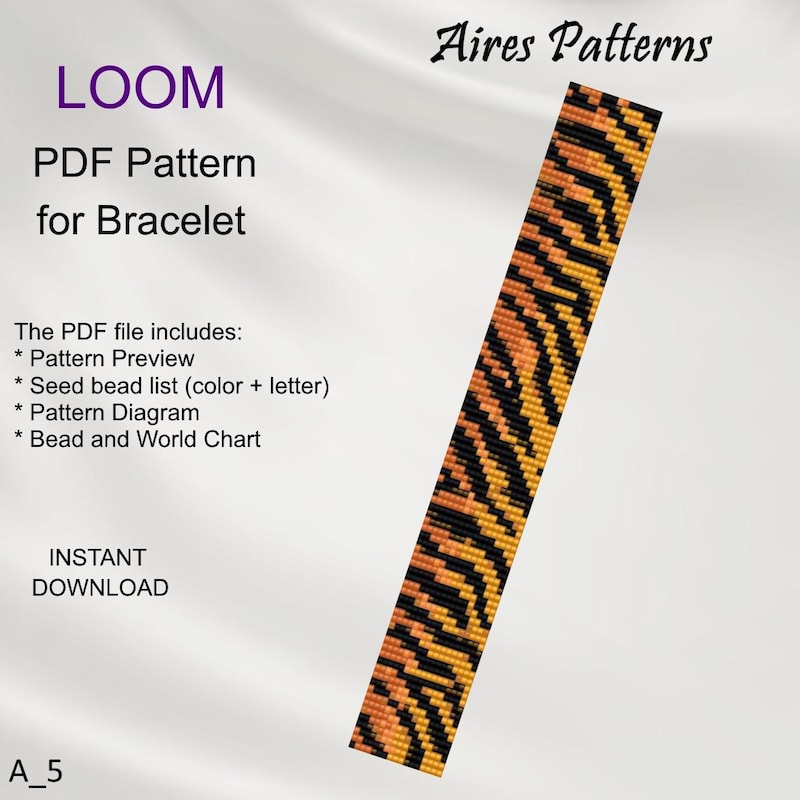 Tiger Bead Loom Patterns - Etsy
