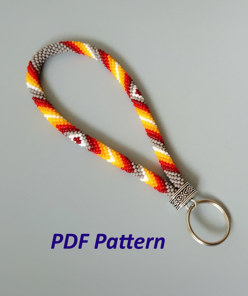 PDF Pattern Native American Indian Style Wristlet Keychain, Beaded ...