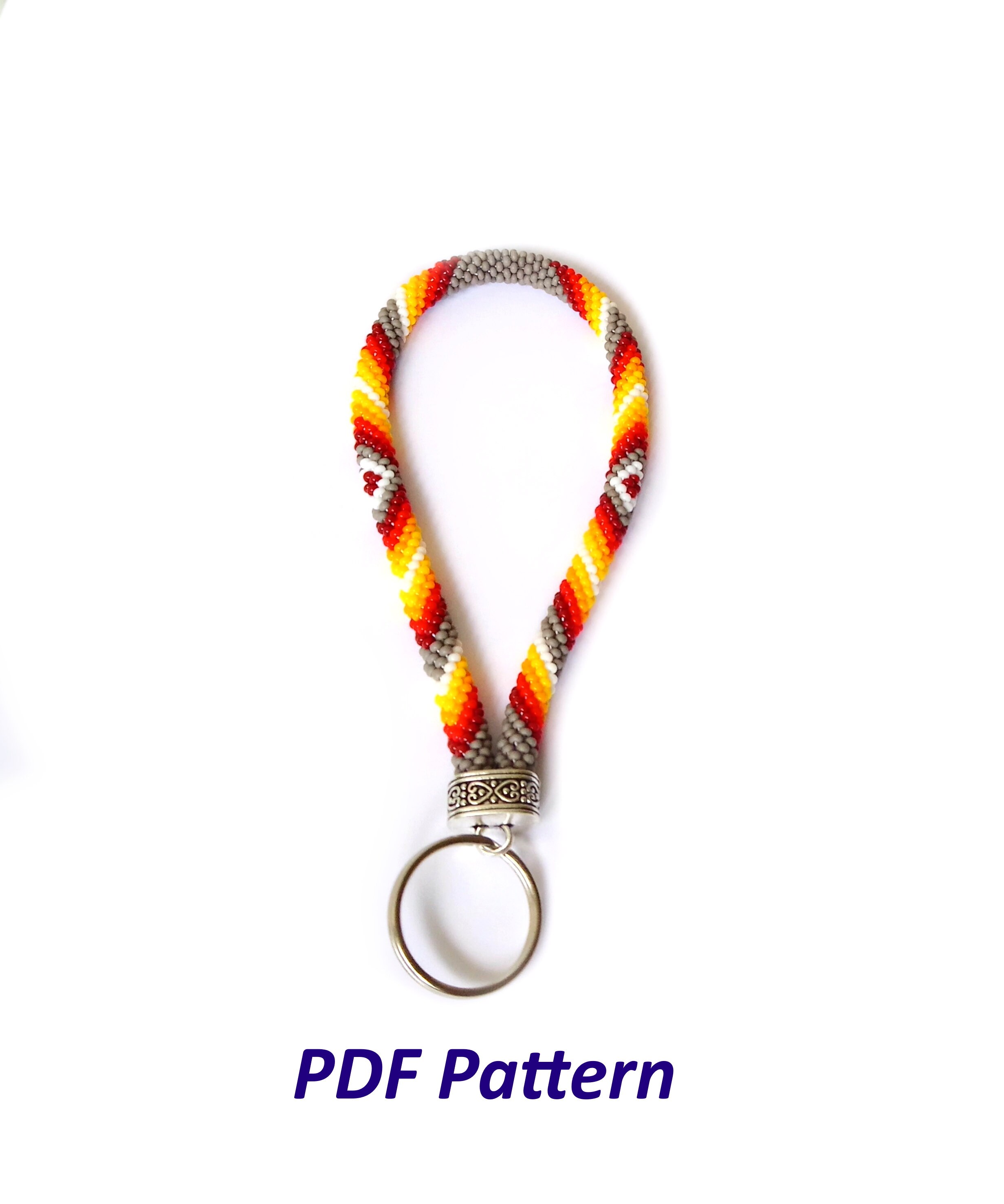 PDF Pattern Native American Indian Style Wristlet Keychain, Beaded ...