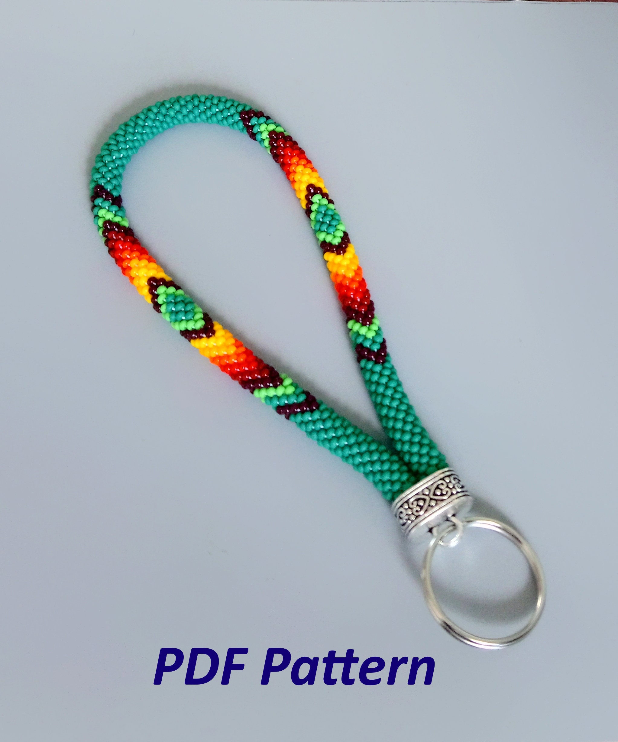 Beaded CROCHET Wristlet Keychain Pattern: Native American Style (PDF ...